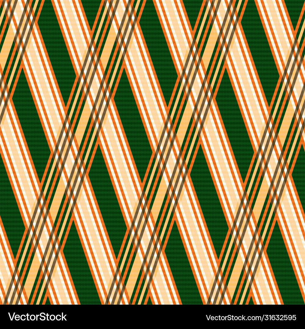 Seamless pattern in orange and green hues Vector Image