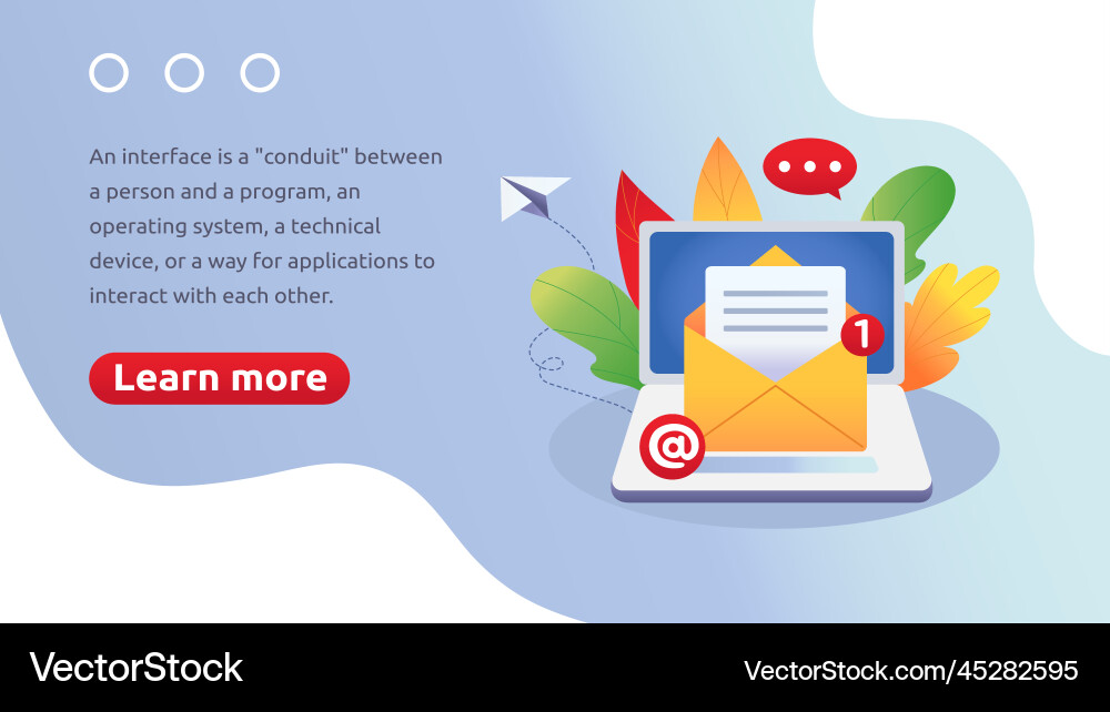 Send mail email newsletter landing digital Vector Image