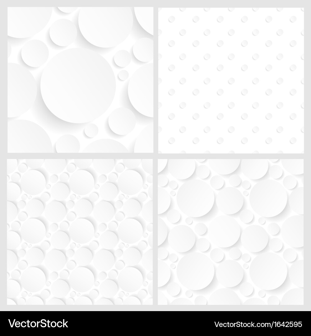 Set of four seamless white backgrounds Royalty Free Vector