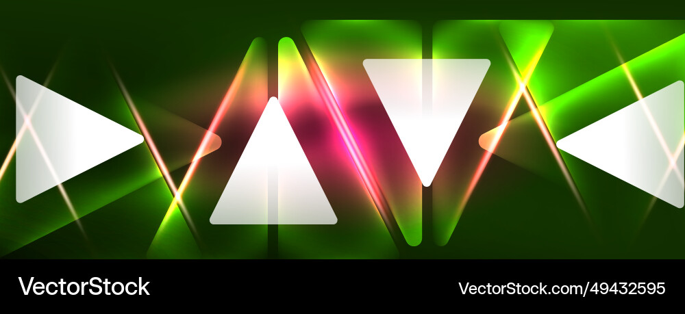 Vibrant geometric neon shiny line background Vector Image