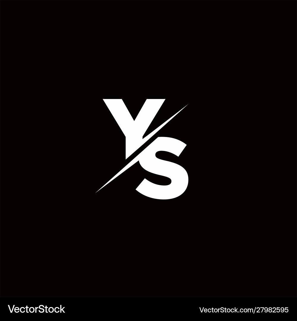 Ys logo letter monogram slash with modern Vector Image