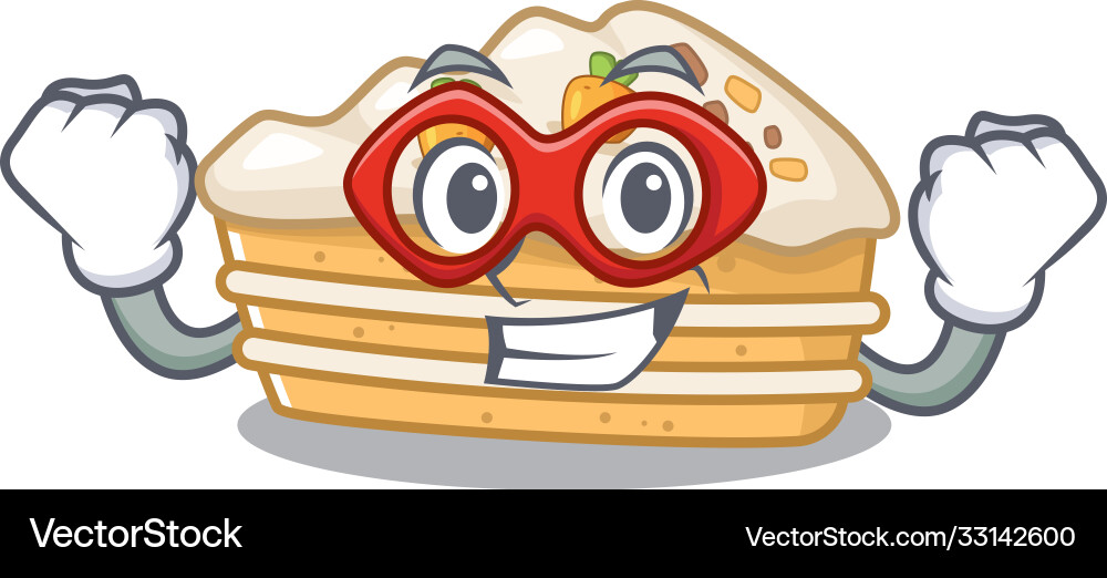 A cartoon concept carrot cake performed Royalty Free Vector