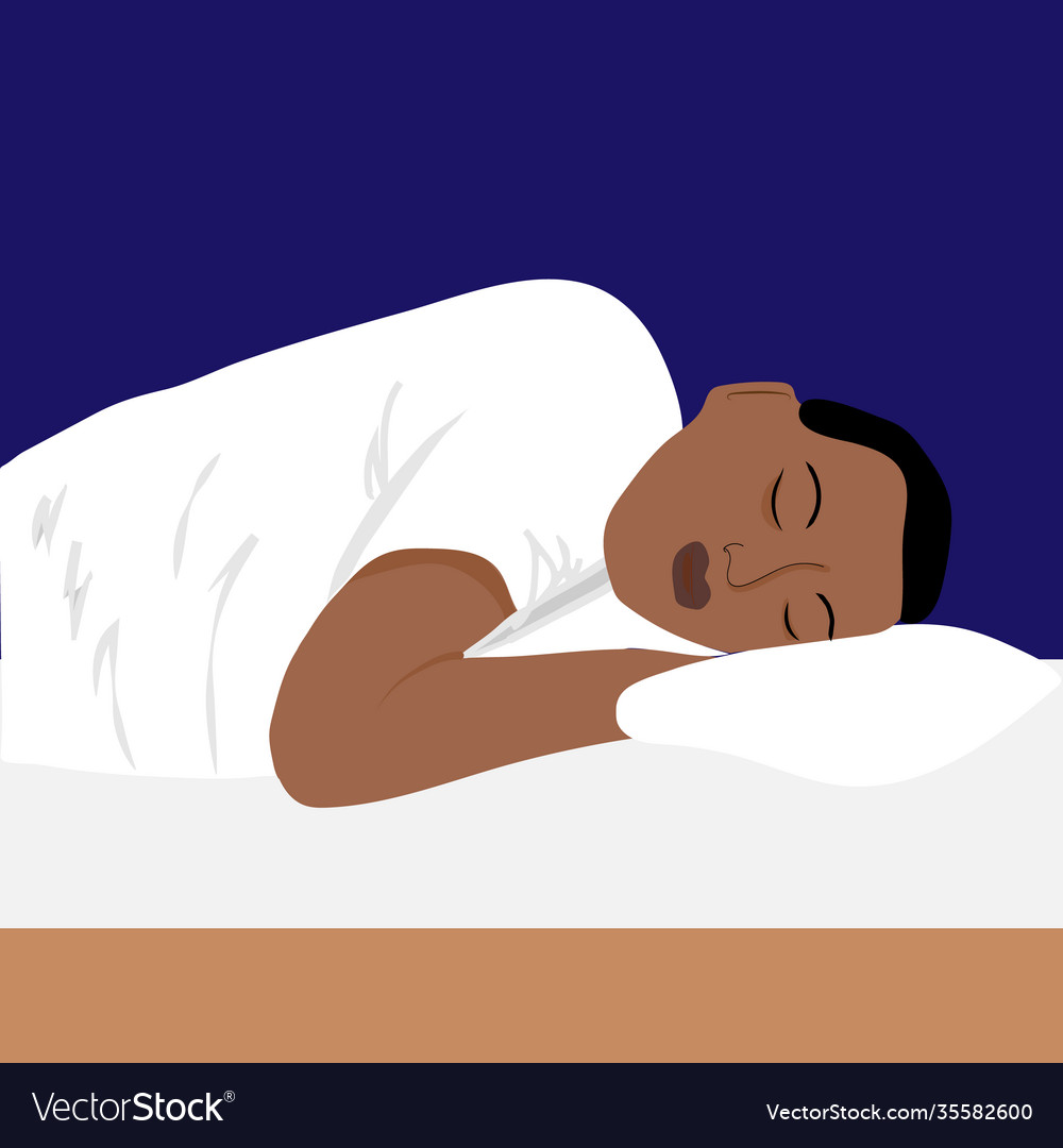A sleeping african american man cartoon Royalty Free Vector A sleeping african american man cartoon Royalty Free Vector