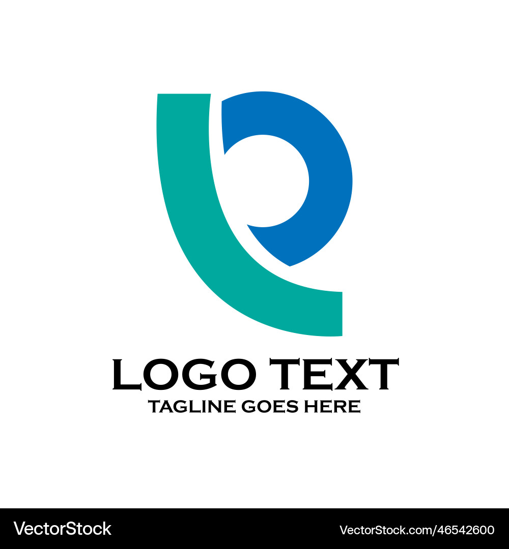 Abstract lr design logo business Royalty Free Vector Image