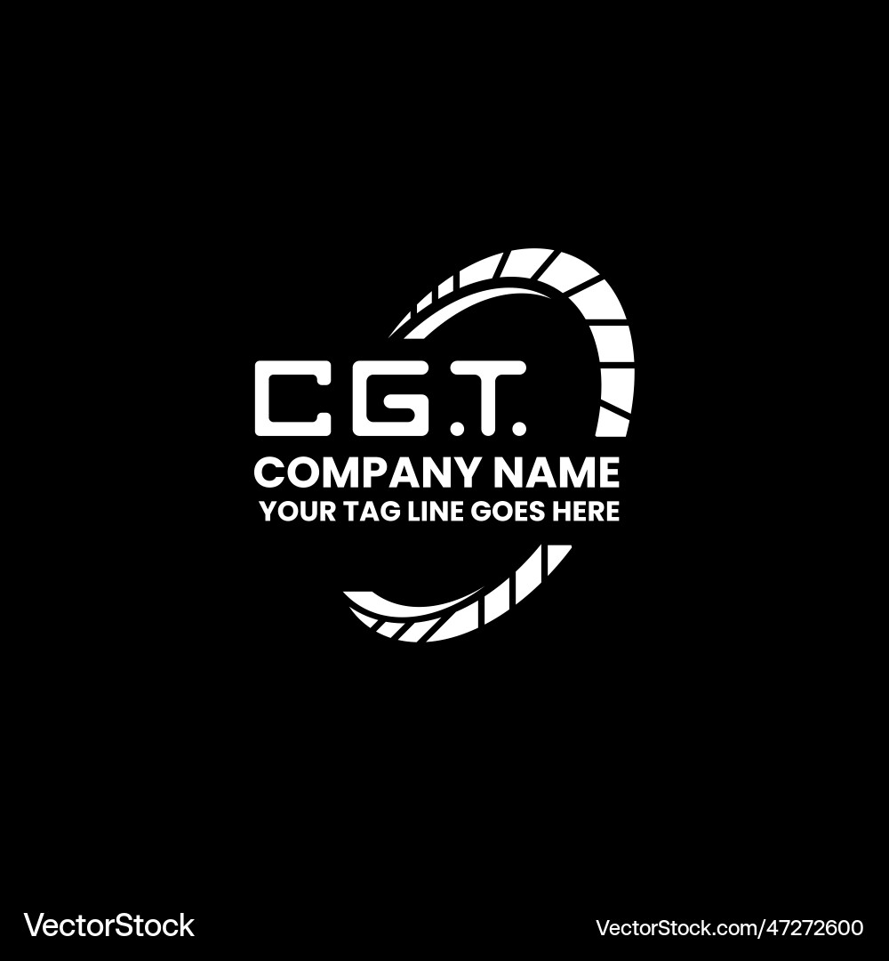 Cgt letter logo creative design with graphic Vector Image