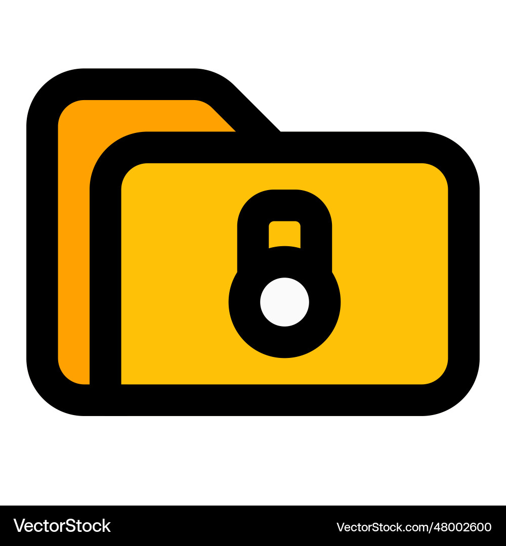 Folder locked due to privacy reasons Royalty Free Vector