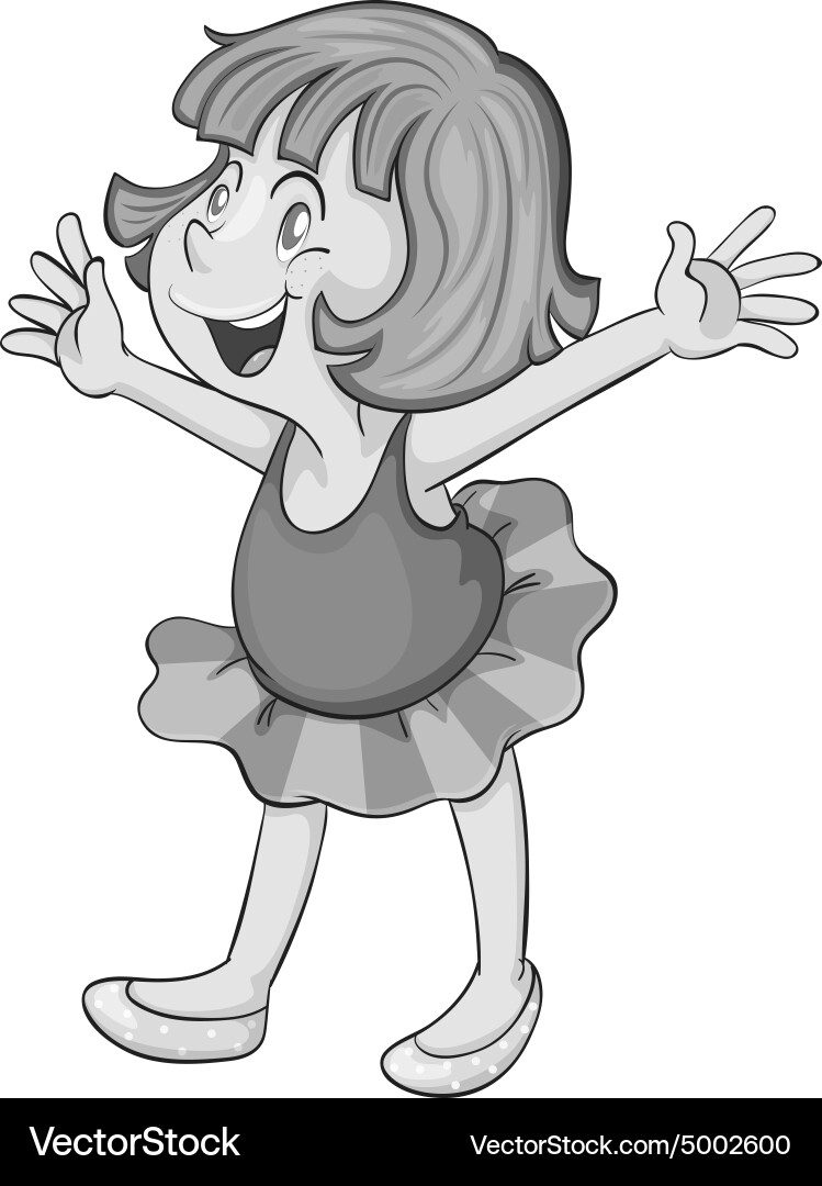 Happy girl Royalty Free Vector Image - VectorStock