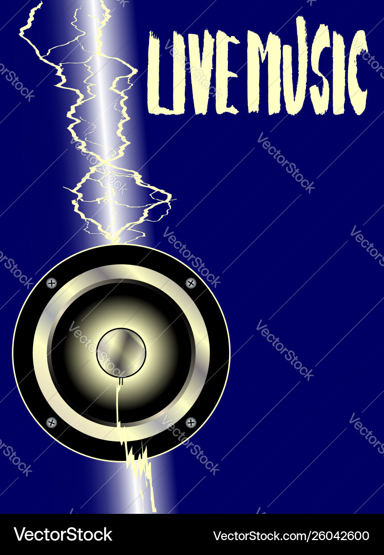 Lightning stike guitar driver live music Vector Image