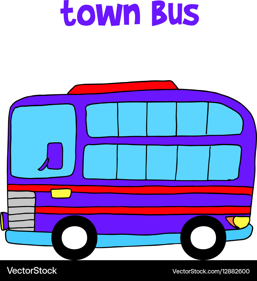 Of town bus Royalty Free Vector Image - VectorStock