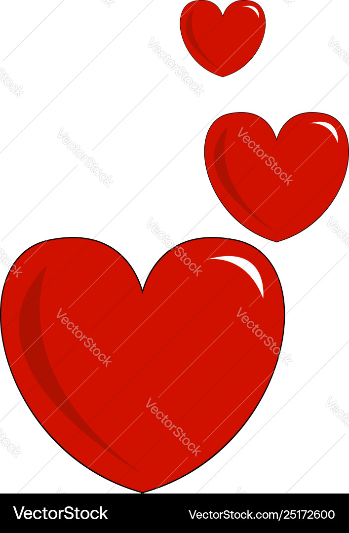 Red heart or color Royalty Free Vector Image - VectorStock