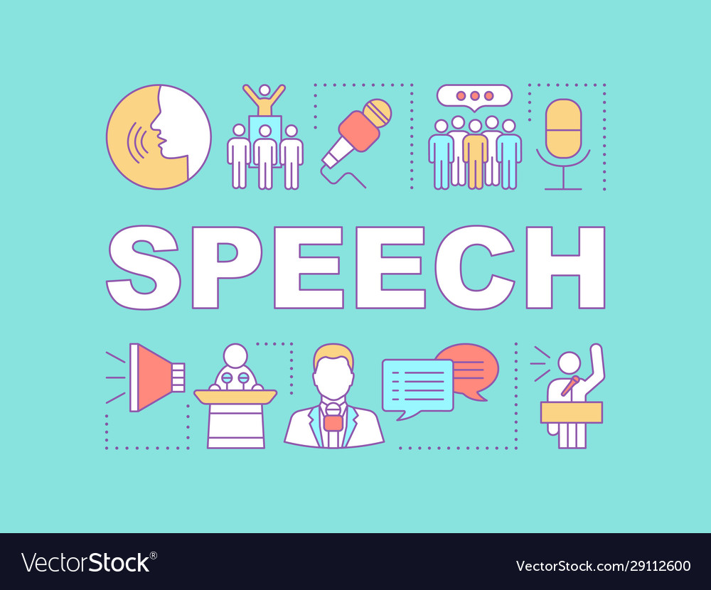 Speech word concepts banner Royalty Free Vector Image