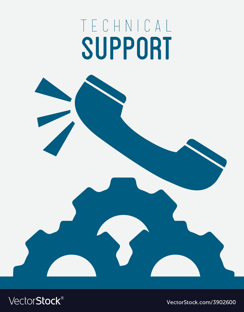 Technical support design Royalty Free Vector Image