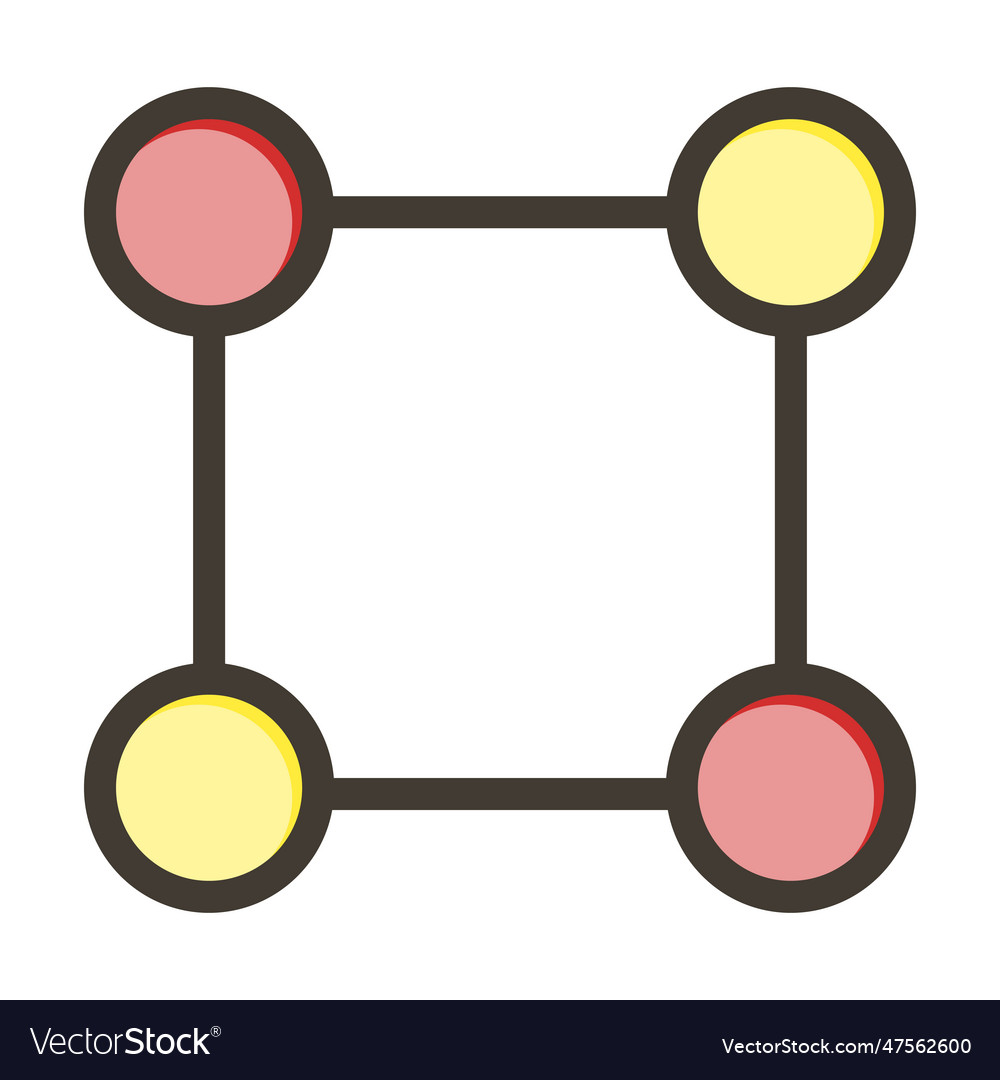 Transform thick line filled colors for personal Vector Image