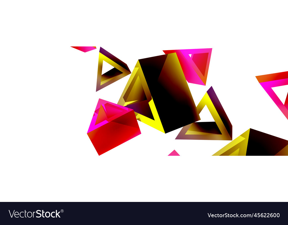 Triangle abstract background 3d basic Royalty Free Vector