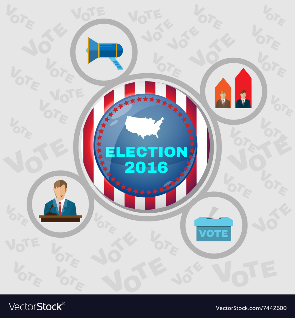 Usa presidential election 2016 banner Royalty Free Vector