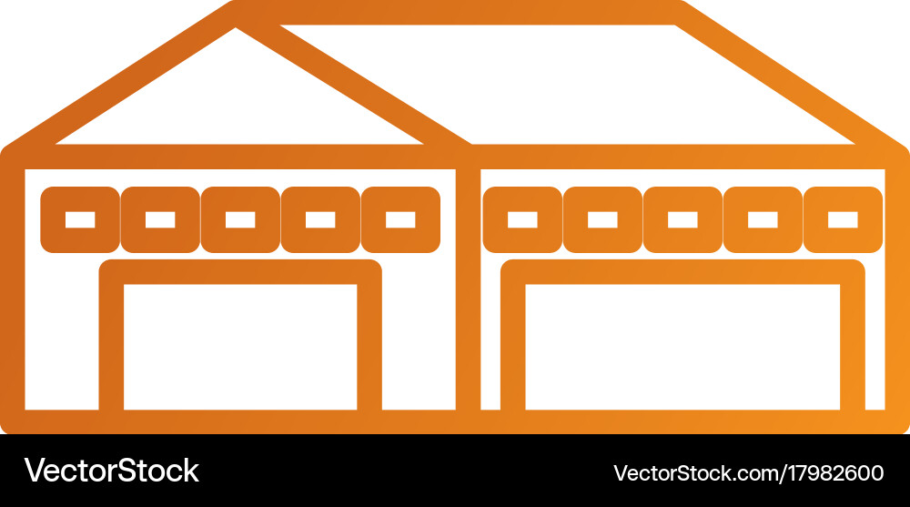 Warehouse building exterior commercial empty Vector Image
