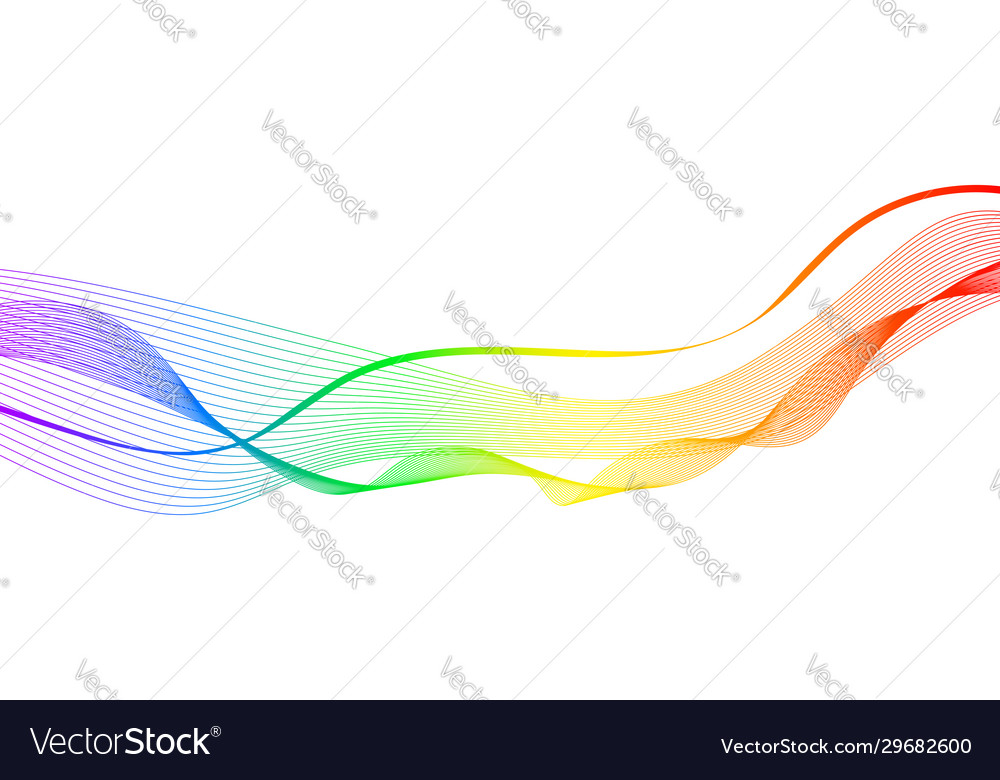 Wave many colored lines Royalty Free Vector Image