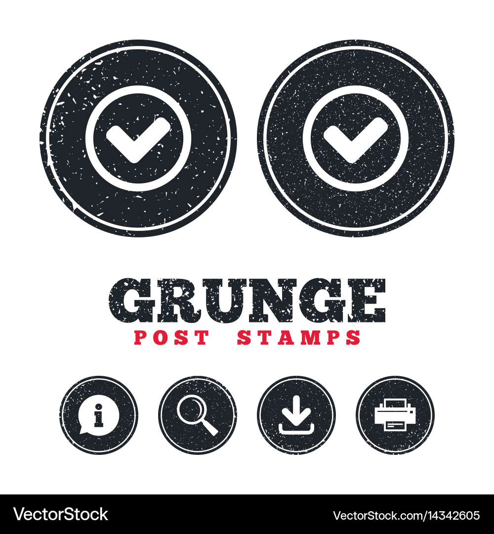 Check mark sign icon yes circle symbol Royalty Free Vector
