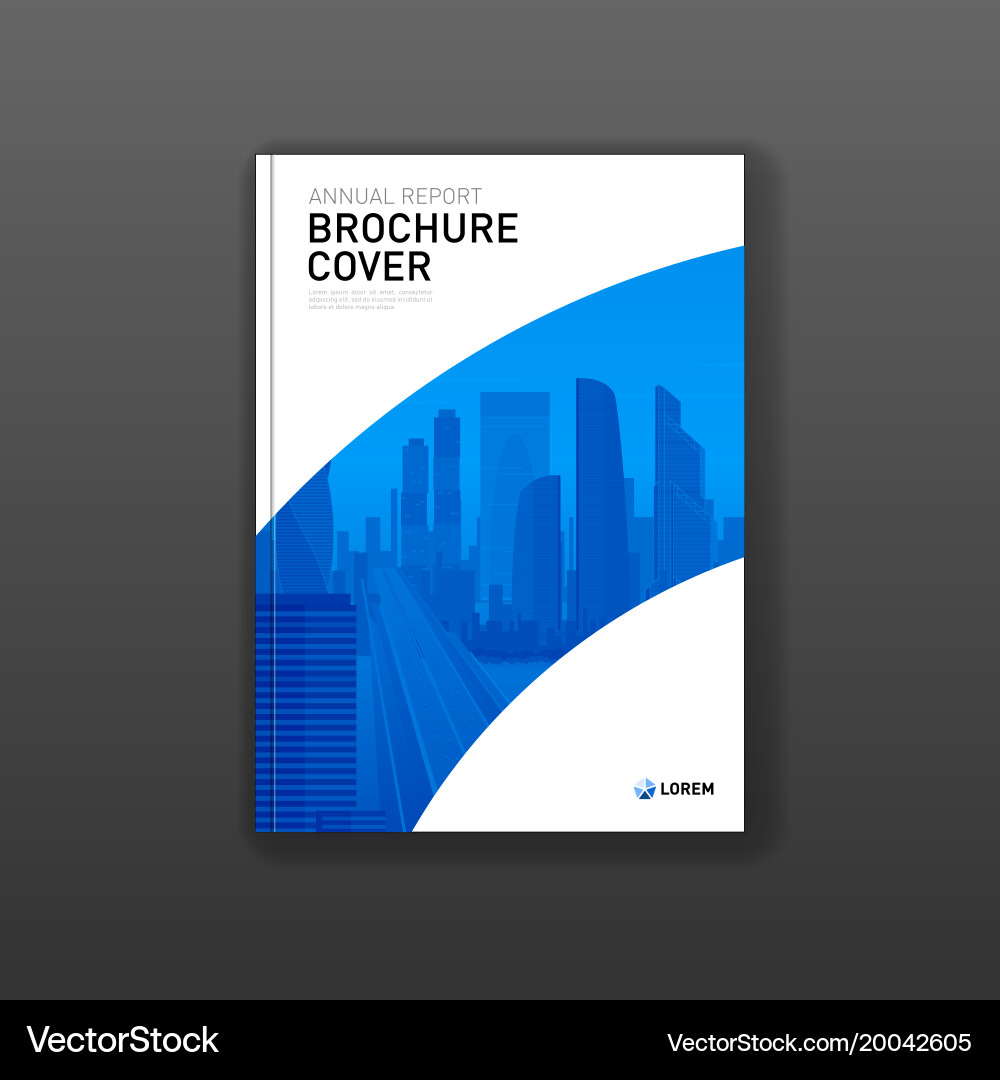 Corporate brochure cover design template Vector Image