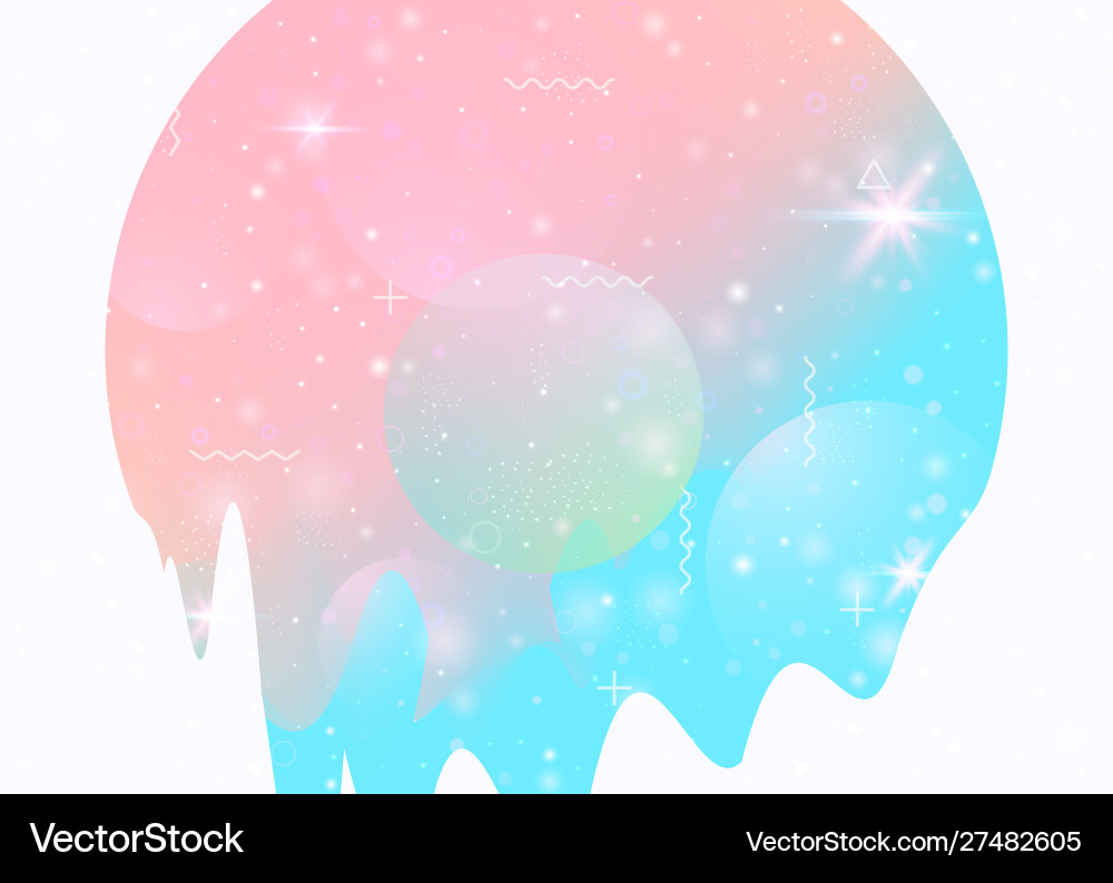 Cosmos background with abstract holographic Vector Image
