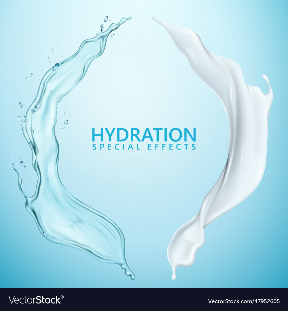 Hydration liquid effect Royalty Free Vector Image