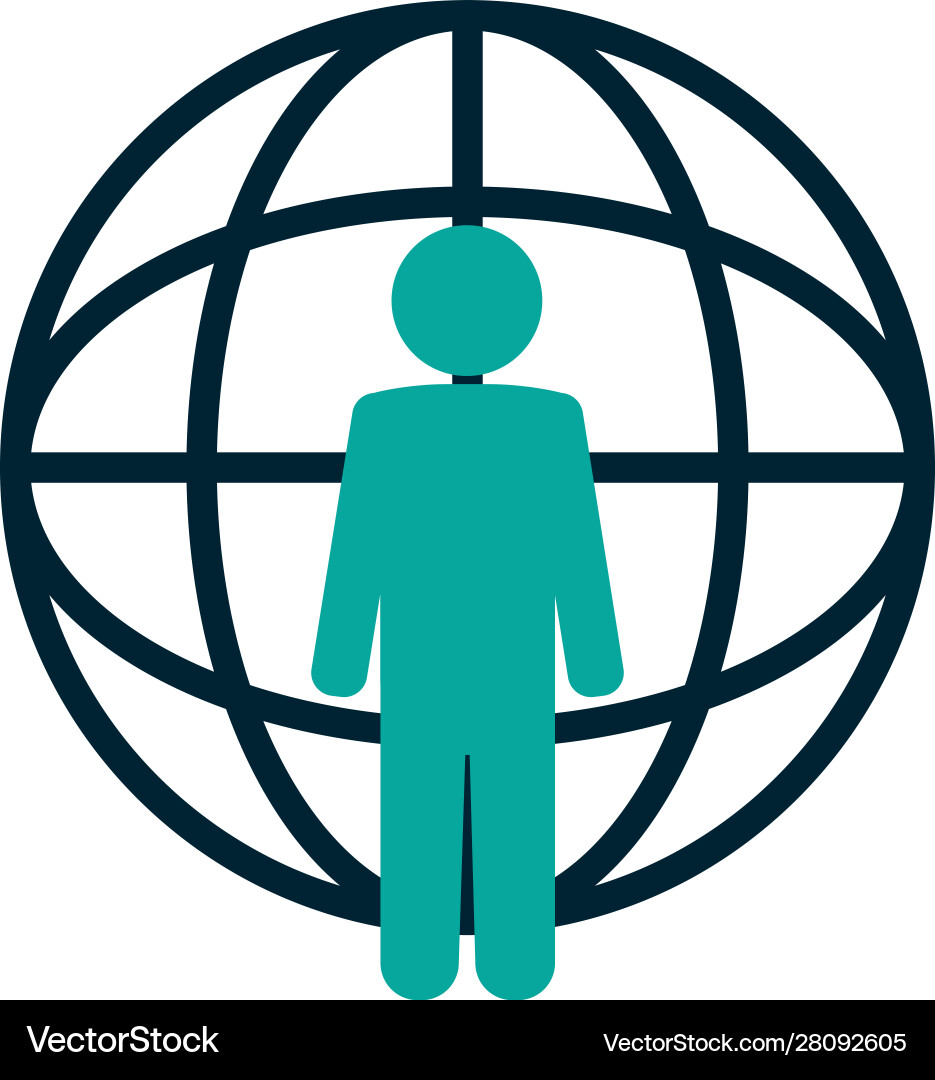 Isolated global sphere icon design Royalty Free Vector Image