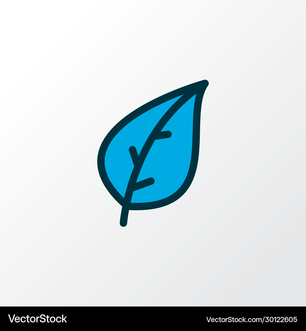 Leaf icon colored line symbol premium quality Vector Image