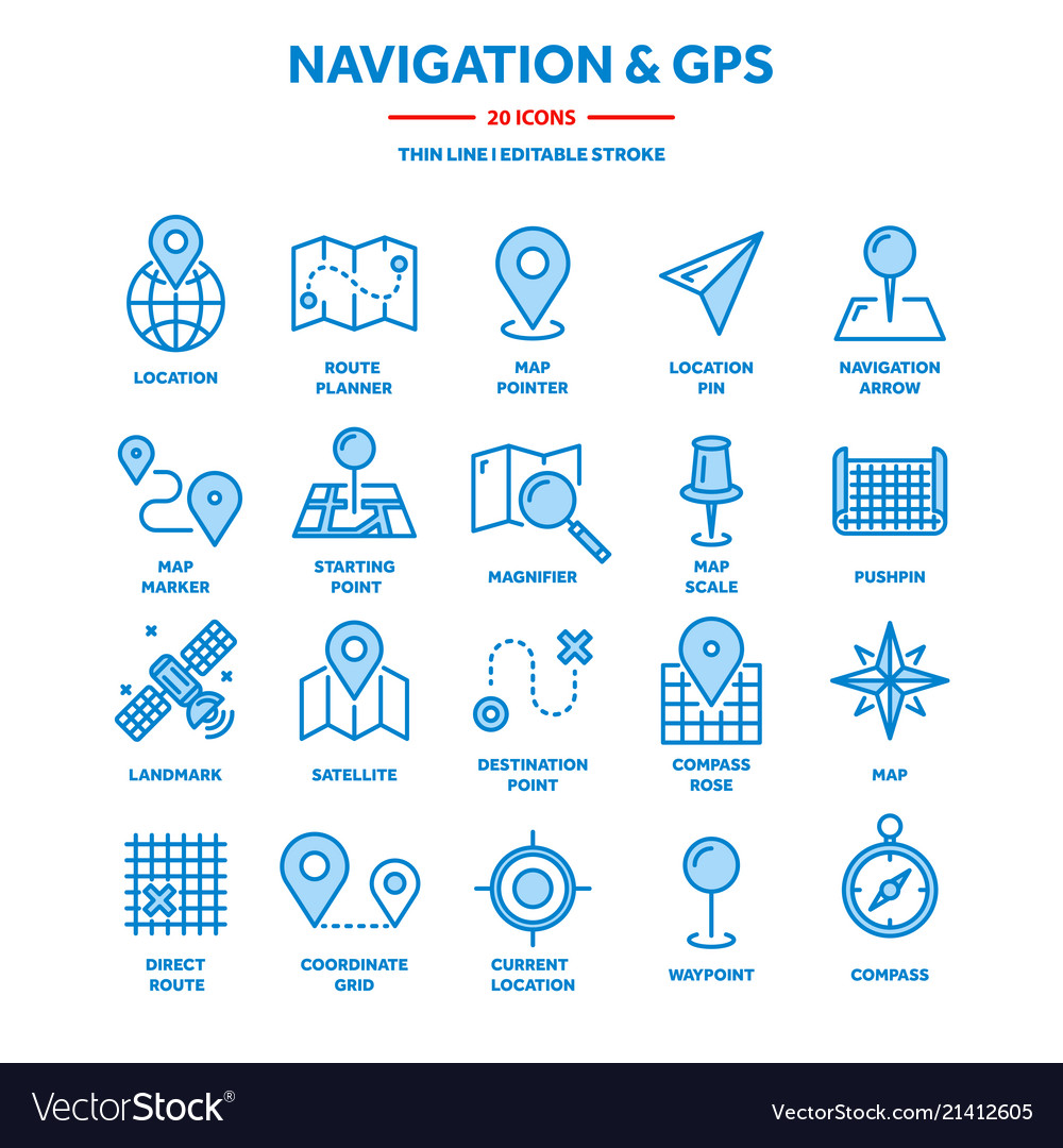 Map And Navigation Gps Coordinates Location Vector Image