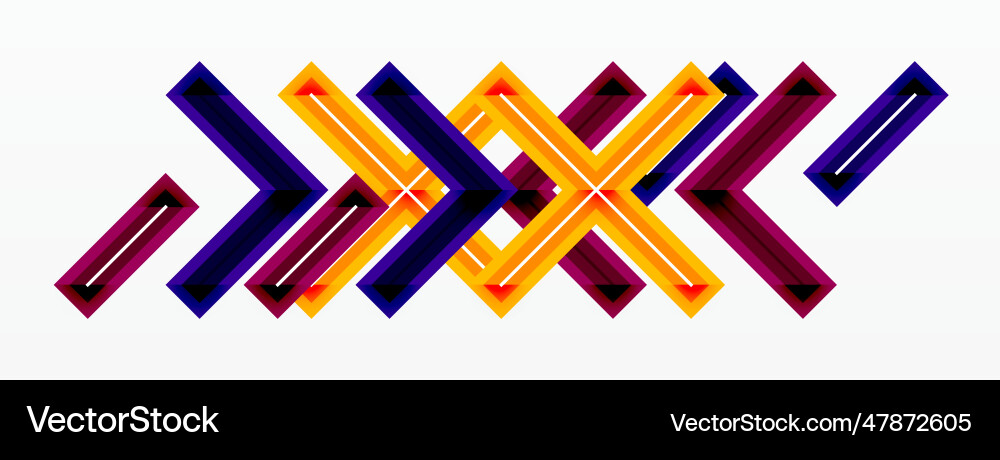 Minimal geometric background cross line design Vector Image