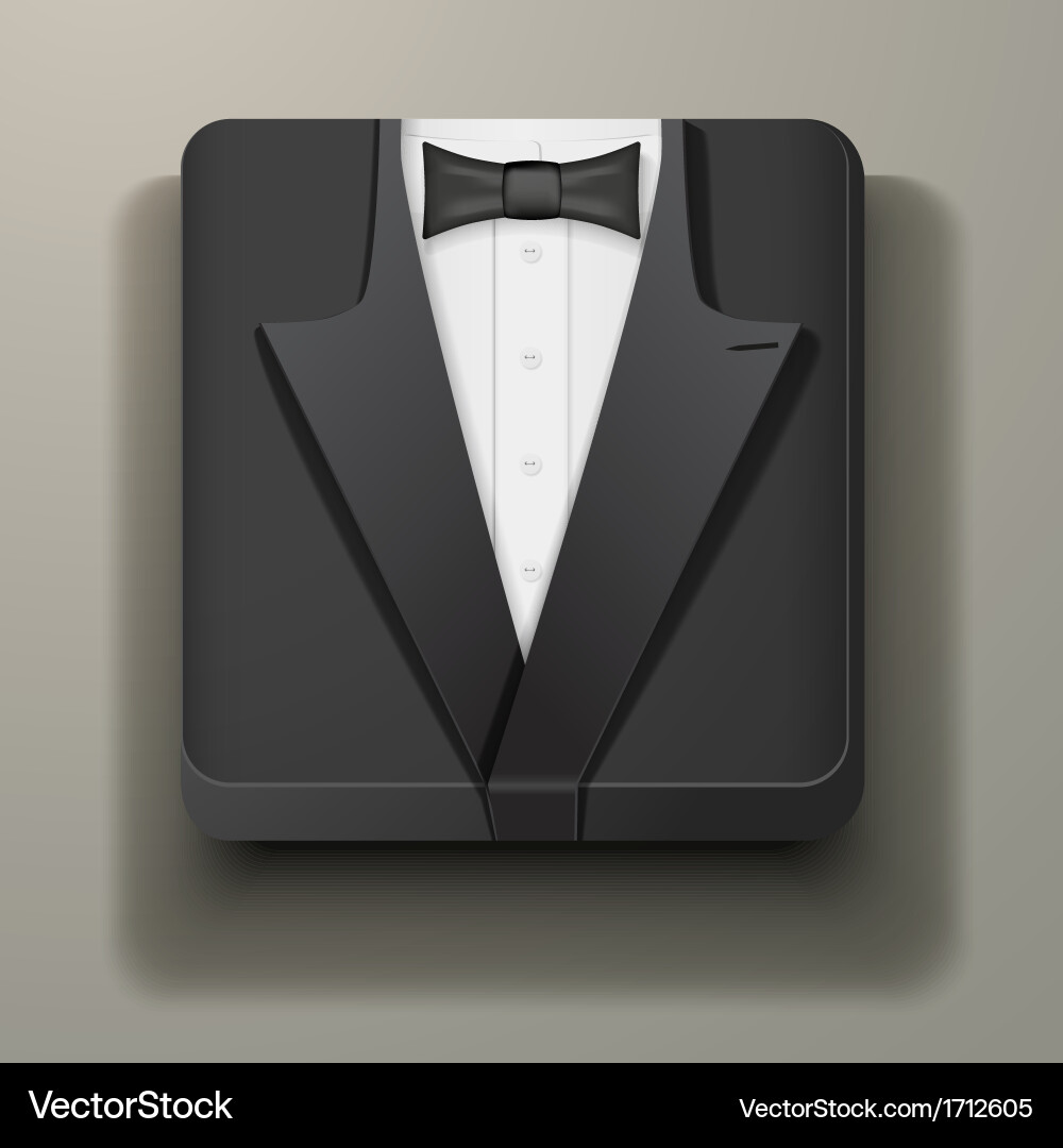 Premium Icon Tuxedo And Bow Tie Royalty Free Vector Image