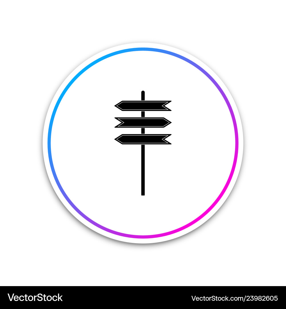 Road traffic sign signpost icon pointer symbol Vector Image