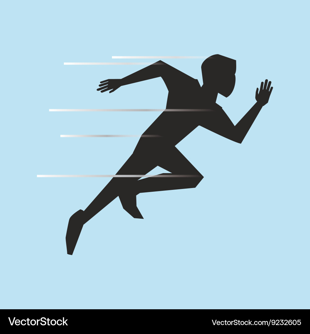 Running design sport icon isolated image Vector Image
