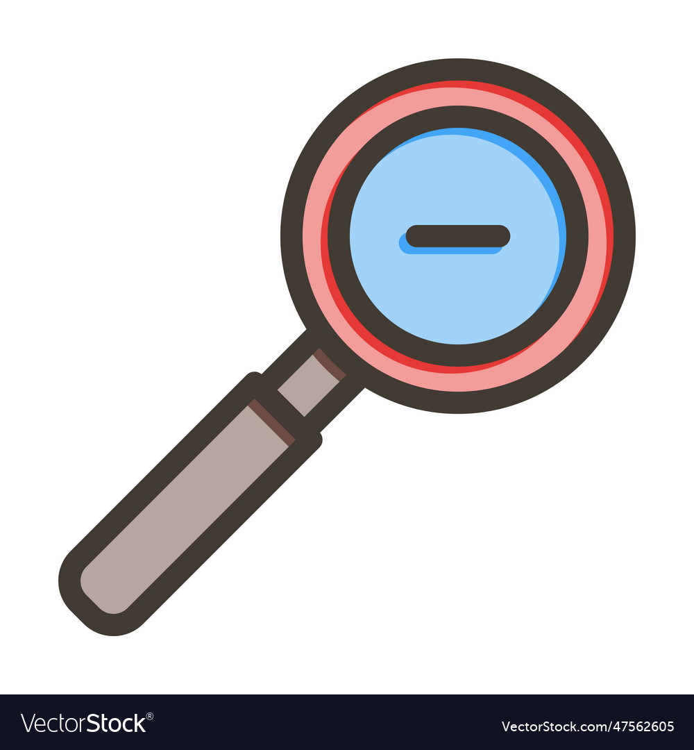 Zoom out thick line filled colors for personal Vector Image