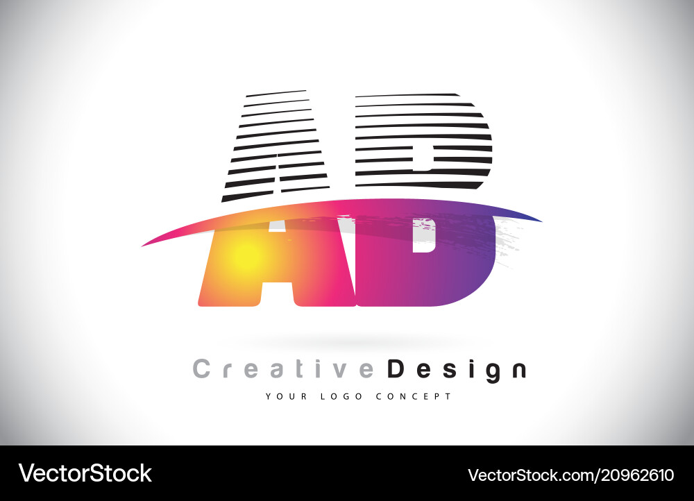 Ab a b letter logo design with creative lines and Vector Image