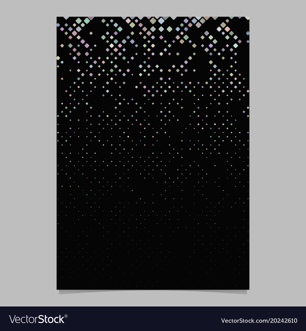 Abstract digital rounded square pattern poster Vector Image