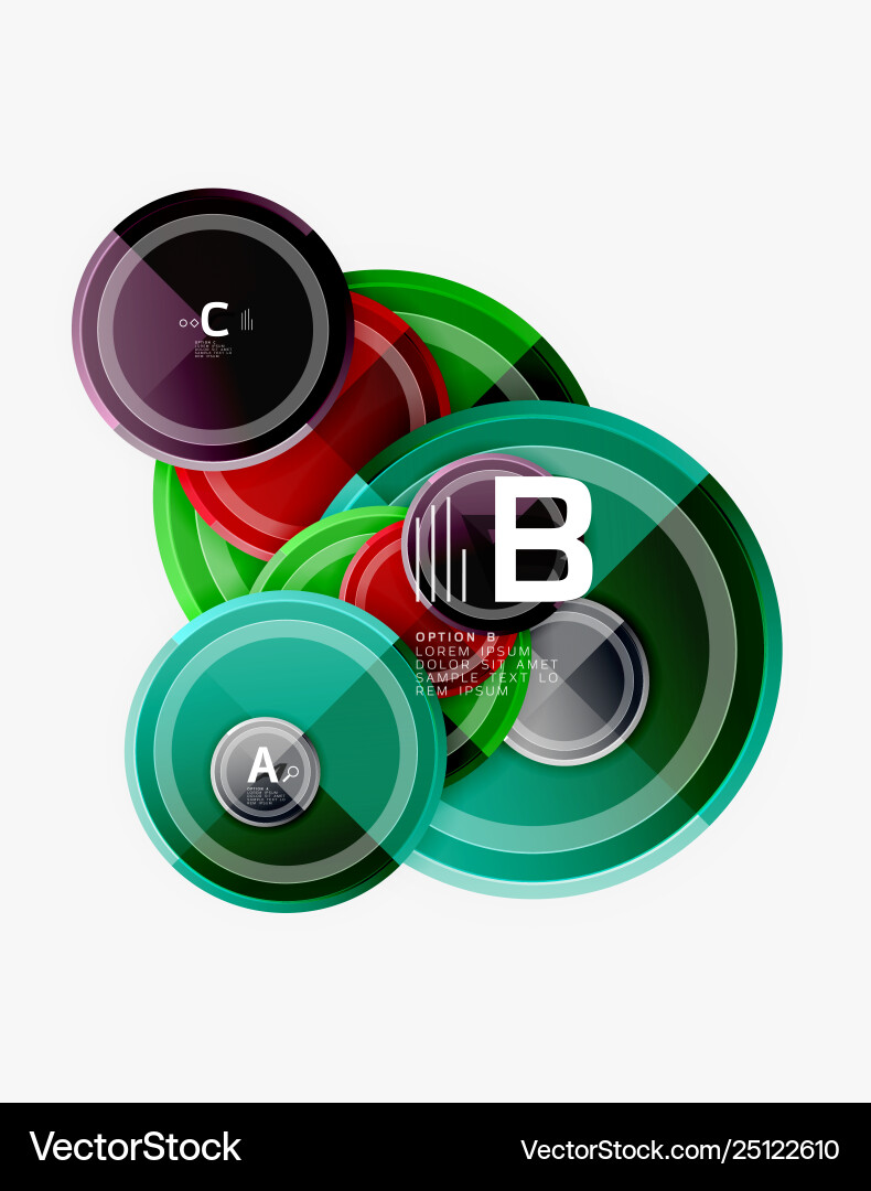 Abstract round geometric shapes modern circles Vector Image