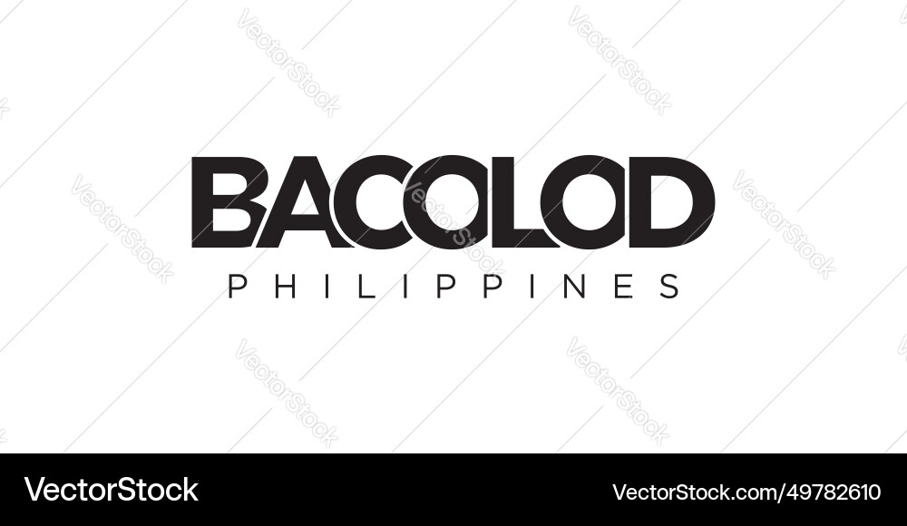 Bacolod in the philippines emblem design Vector Image