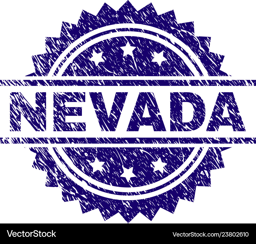 Grunge textured nevada stamp seal Royalty Free Vector Image