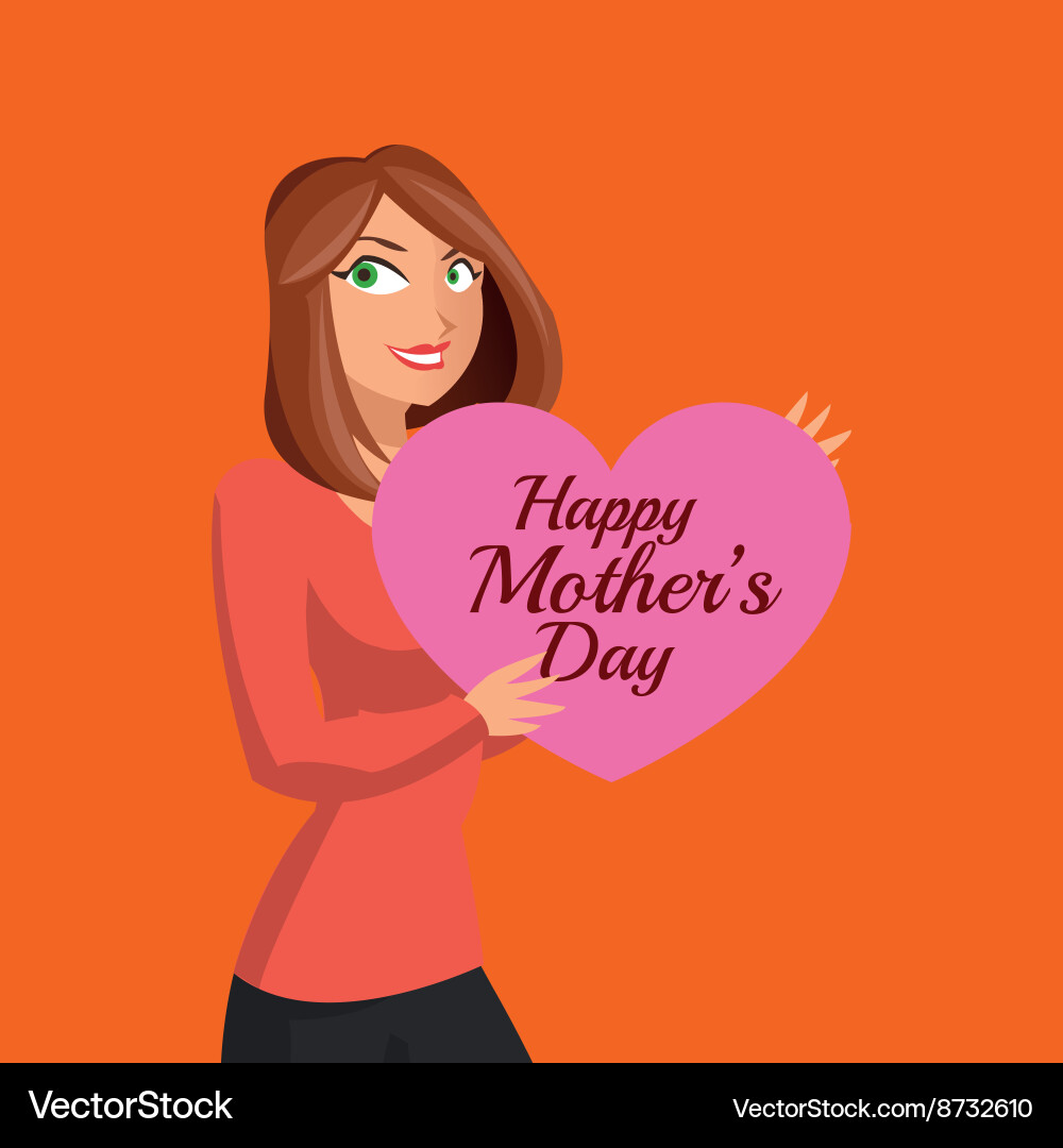 Happy mothers design white background Royalty Free Vector