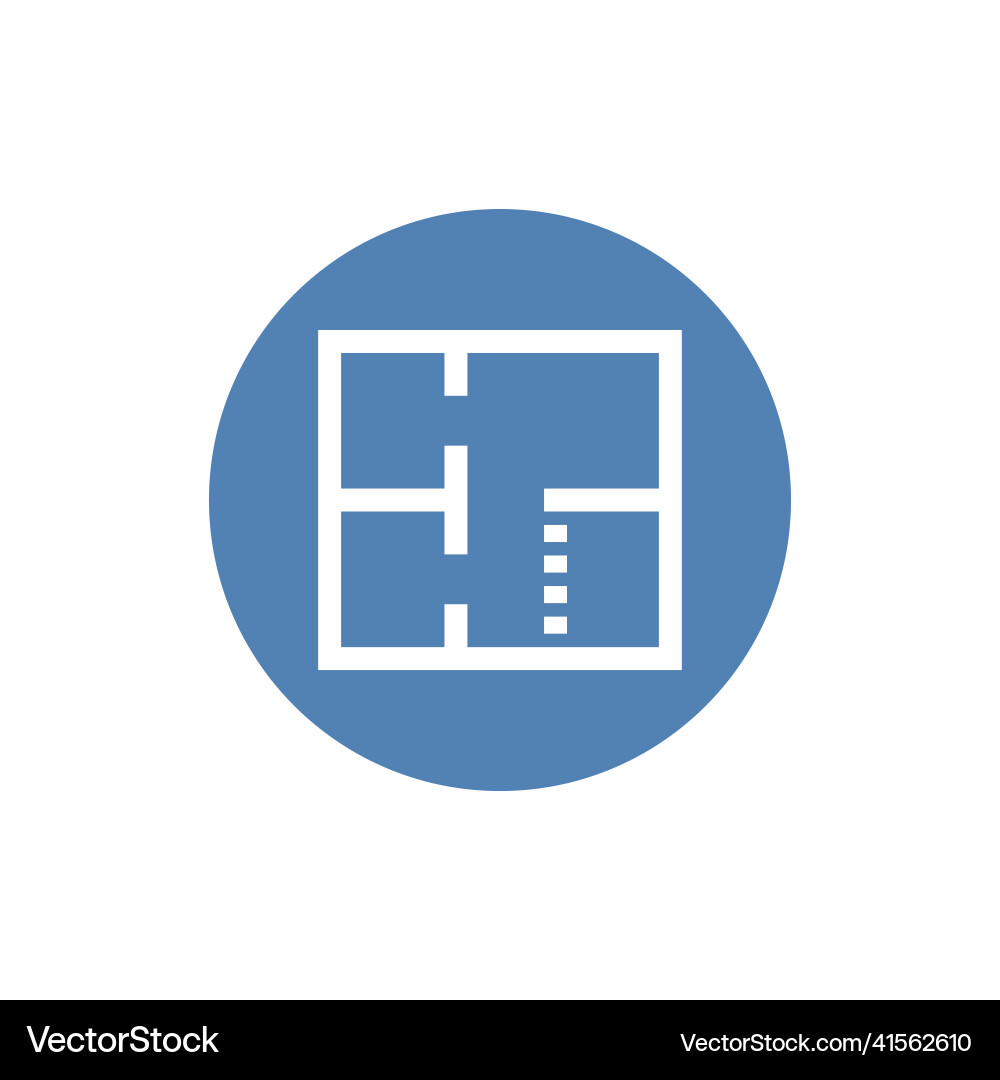 House plan icon in trendy isolated on grey Vector Image