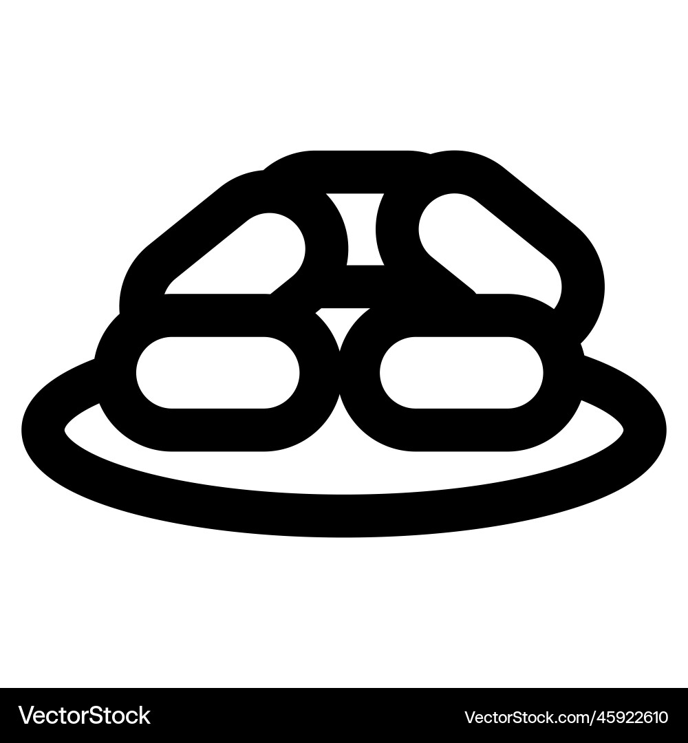 Sweet tulumba line Royalty Free Vector Image - VectorStock