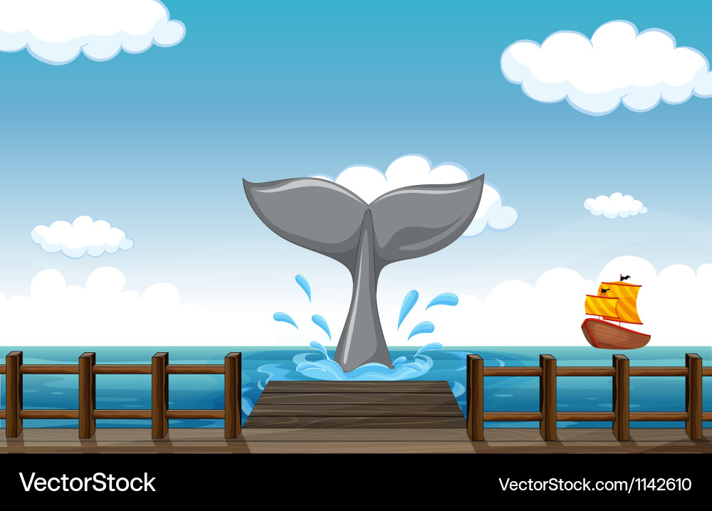Tail of a big fish Royalty Free Vector Image - VectorStock