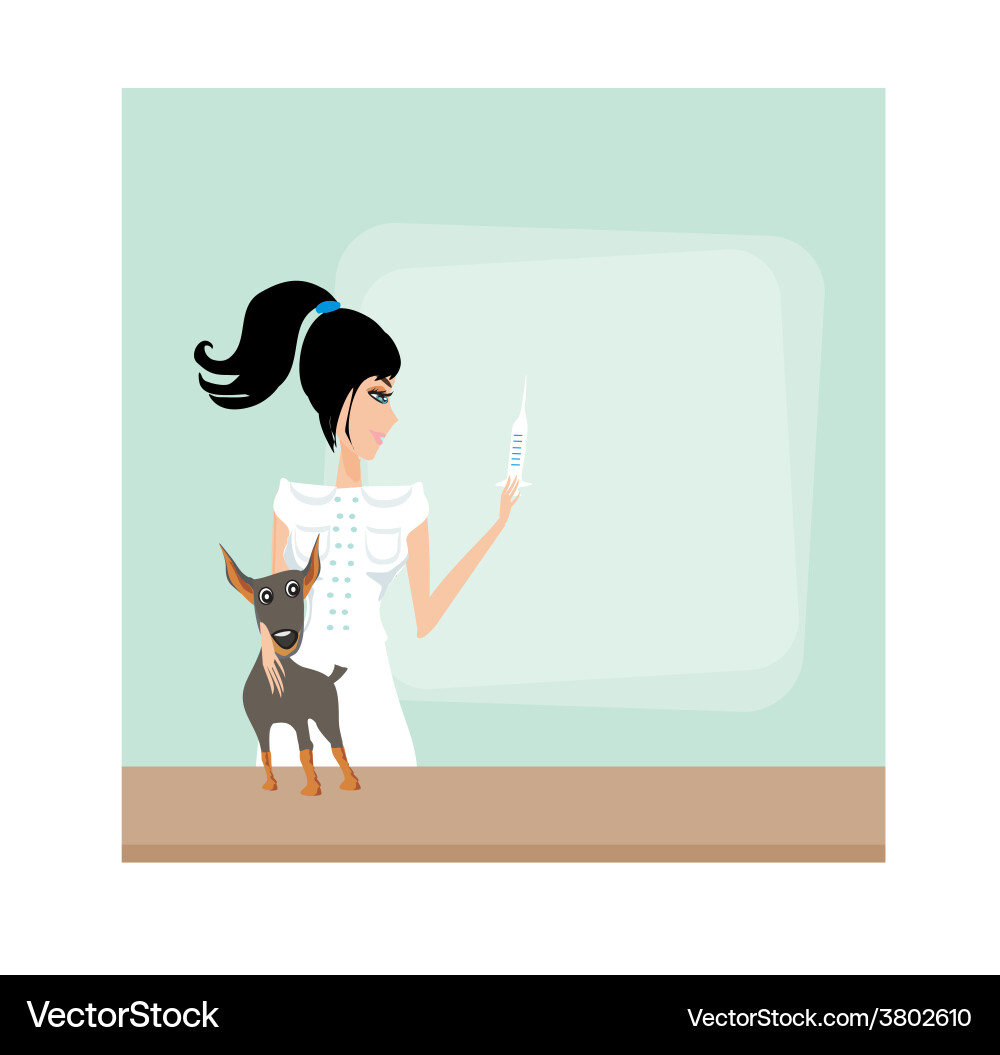 Veterinary animal doctor Royalty Free Vector Image