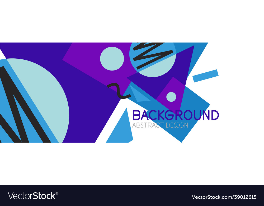 Abstract Background Blocks Lines Triangles Vector Image