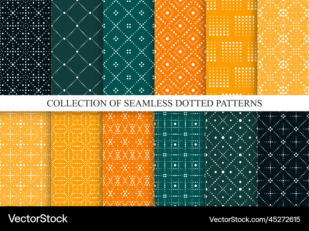 Collection of seamless ornamental patterns Vector Image