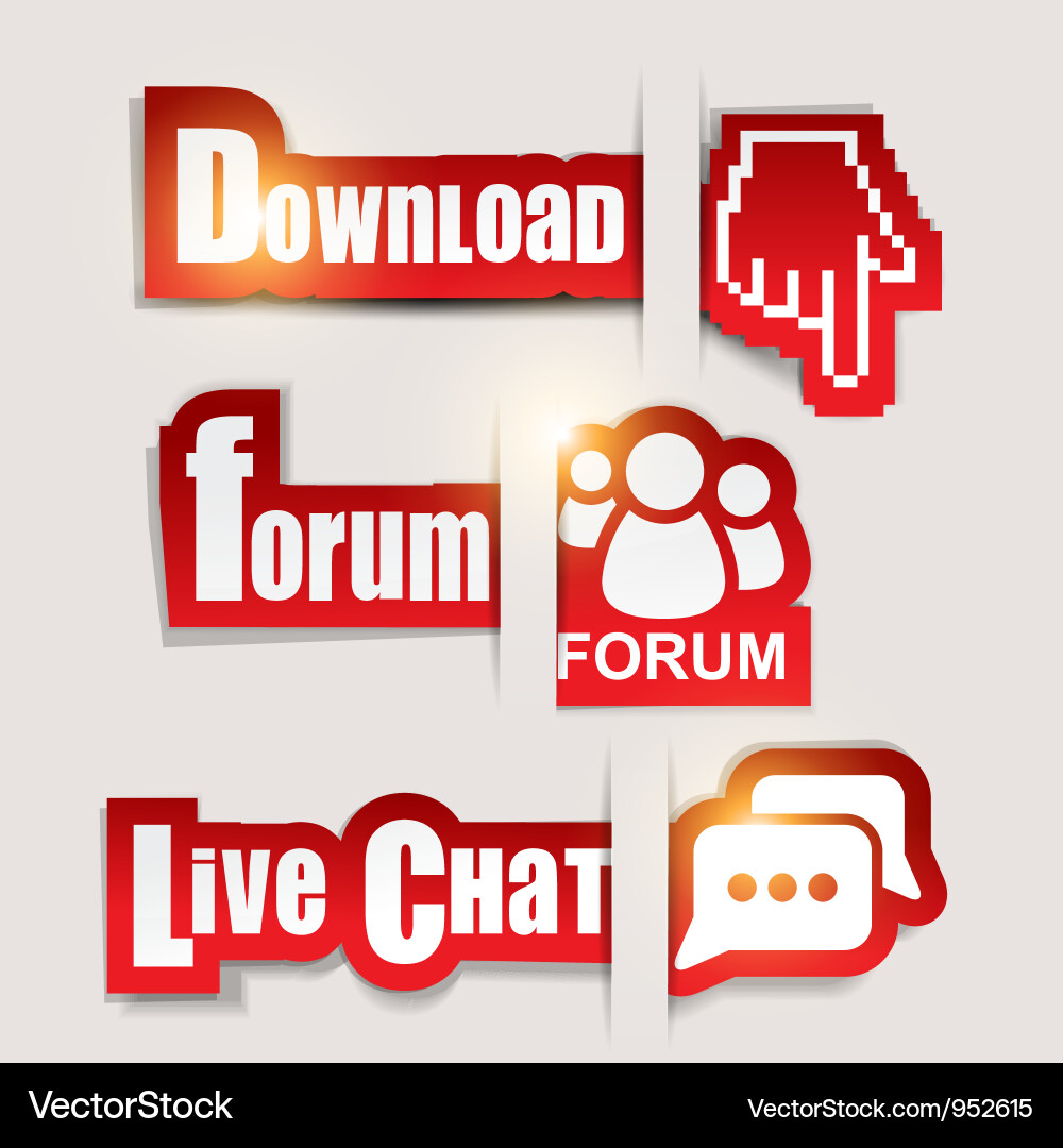 Download forum chat icons Royalty Free Vector Image