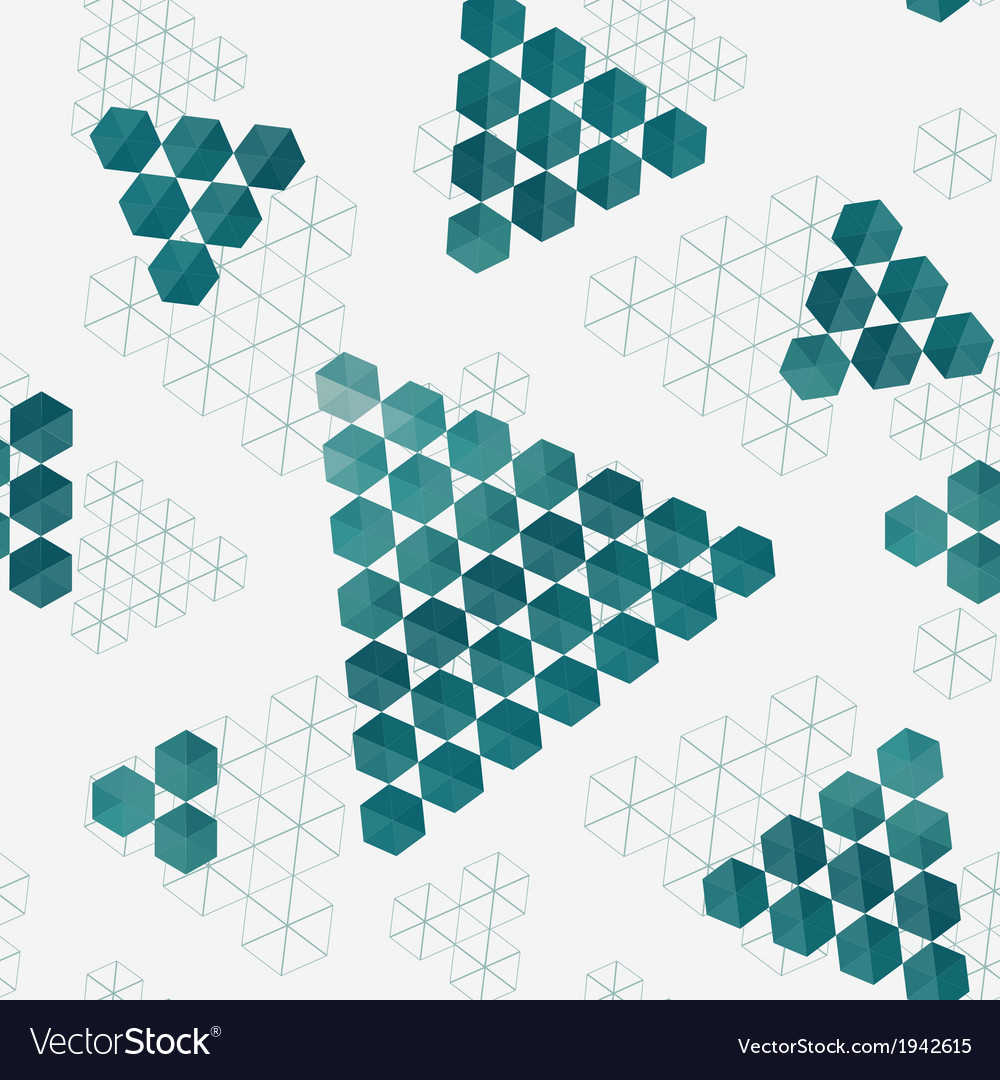 Geometric pattern of hexagons triangles Royalty Free Vector