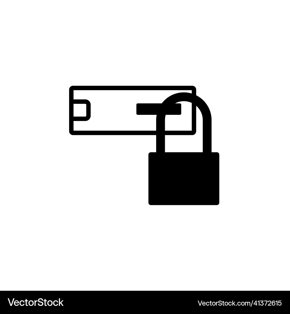 Hasp and lock icon isolated on white Royalty Free Vector