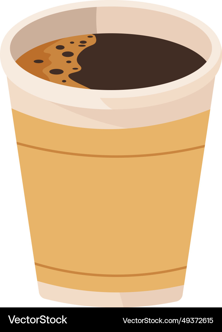 Mocha coffee cup with classic caffeine beverage Vector Image