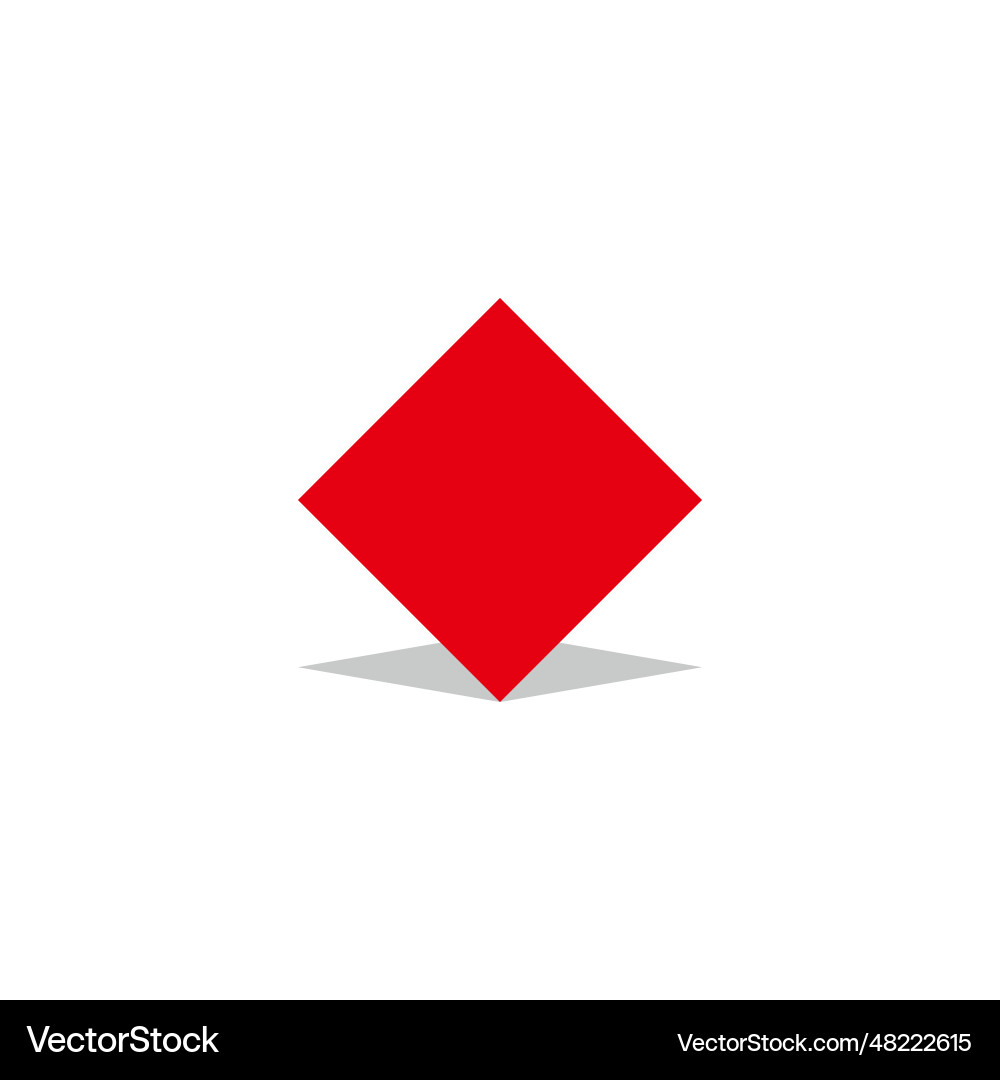 Paper shadow geometric symbol simple logo Vector Image